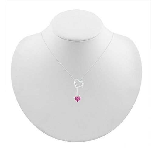 Click here for Womens Lab Created Pink Sapphire Sterling Silver H... prices