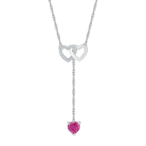 Click here for Womens Lab Created Pink Sapphire Sterling Silver H... prices