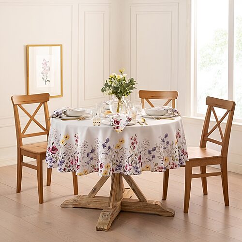 Click here for Poppy Wildflower Border Round Tablecloth 70 Round... prices