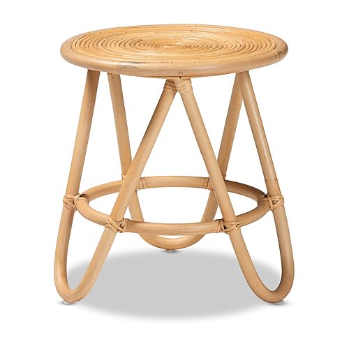 Furniture Rinjani 15.7 Rattan Bohemian End Table - Natural Brown