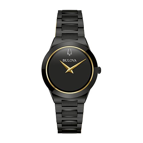 Click here for Bulova Womens Modern Millennia Black-Tone Stainles... prices