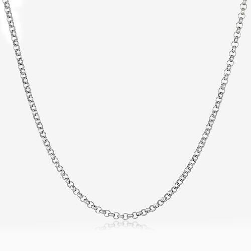 Click here for Mens Stainless Steel 18 2mm Rolo Chain  One Size prices