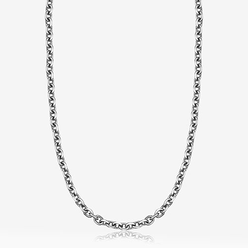 Click here for Mens Stainless Steel 22 7mm Rolo Chain  One Size prices