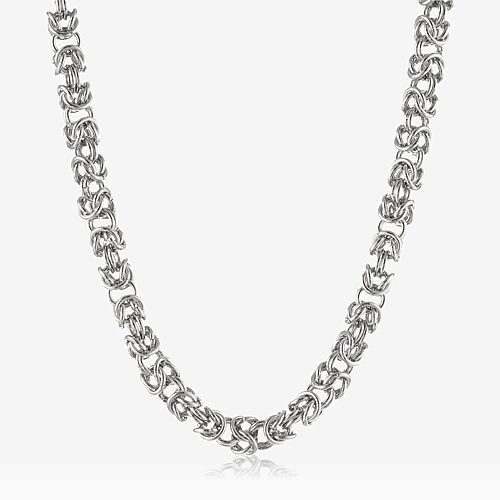 Click here for Mens Stainless Steel 24 7mm Byzantine Chain  One S... prices