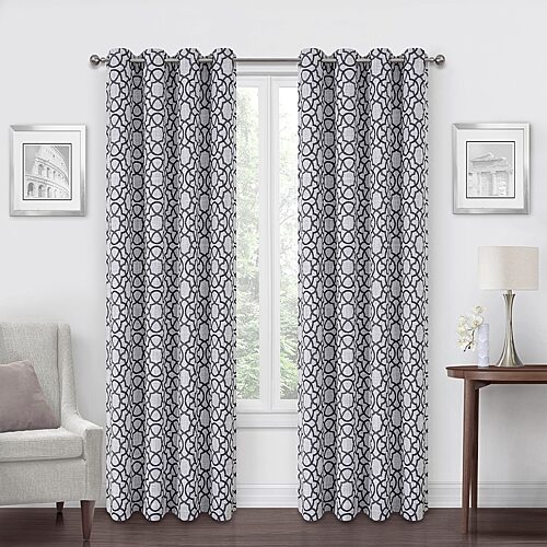 Click here for Max Blackout Campbell Geo Jacquard Grommet Top Ene... prices