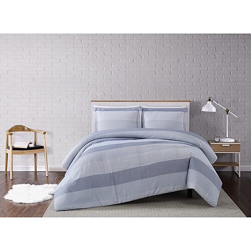 Click here for Truly Soft 180 Thread Count Stripe 3pc. Comforter... prices