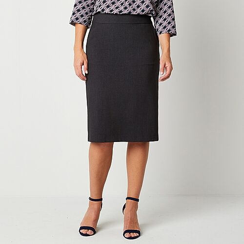 Click here for Liz Claiborne Womens Mid Rise Pencil Skirt  8  Gra... prices