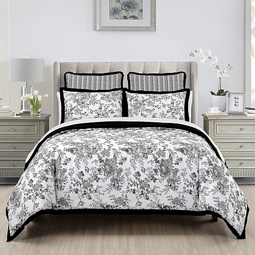 Click here for Laurel Manor Toile Garden Comforter Set  One Size... prices