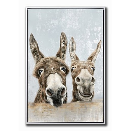 Click here for Streamline Art The Donkeys Framed Canvas Art  One... prices