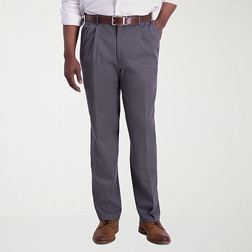 Click here for Haggar Mens Iron Free Premium Khaki Classic-Fit Pl... prices