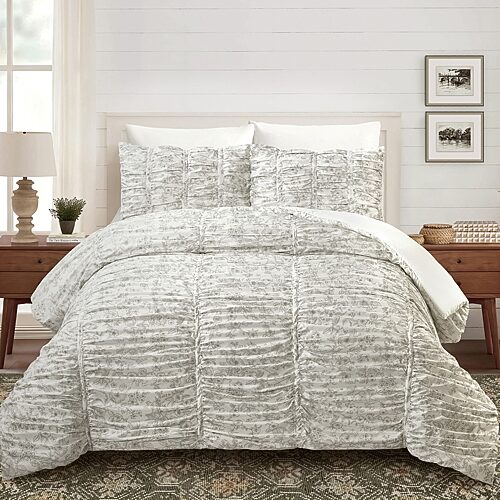 Click here for Modern Heirloom Floral Toile Ruched Reversible Com... prices