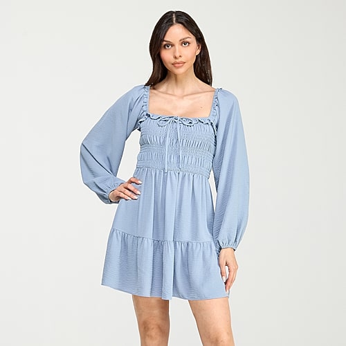 Click here for City Triangle Womens Juniors Square Neck Long Slee... prices