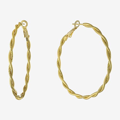 Click here for Silver Reflections Womens 14K Gold Over Brass 55mm... prices