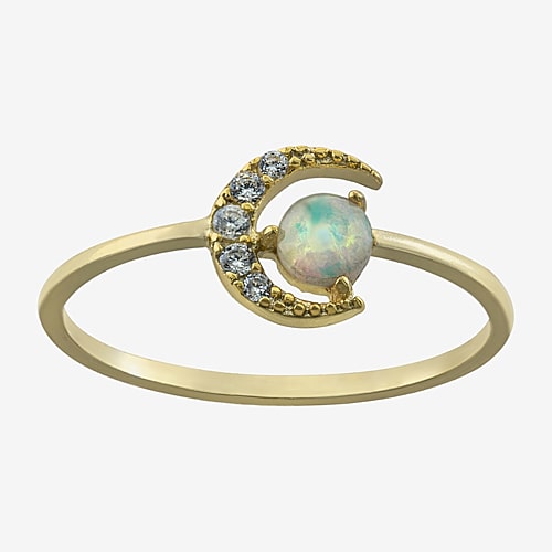 Click here for Silver Treasures Womens 20.5MM Opal 14K Gold Over... prices