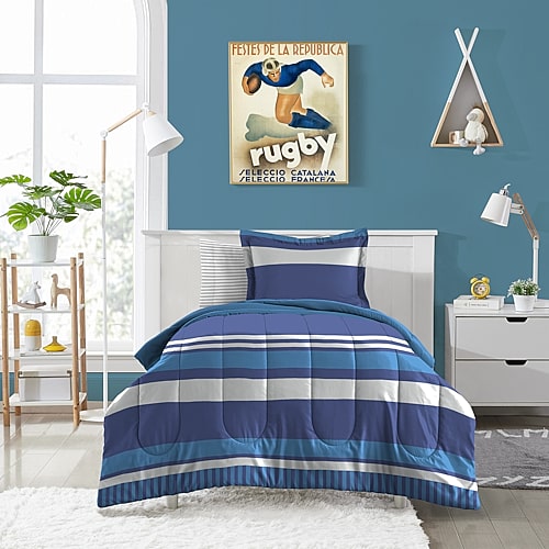 Dream Factory Rugby Stripe Comforter Sets