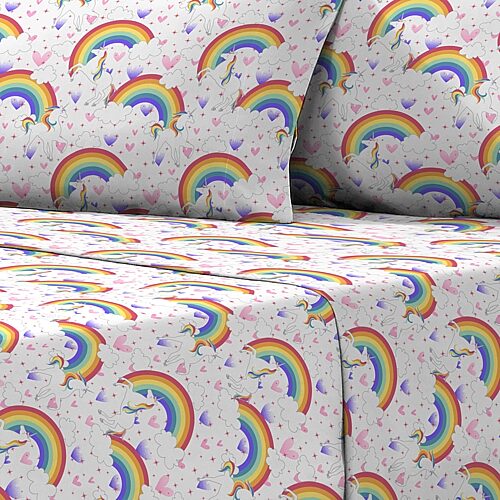 Click here for Dream Factory Unicorn Rainbow 3-Pc. Sheet Set  Twi... prices