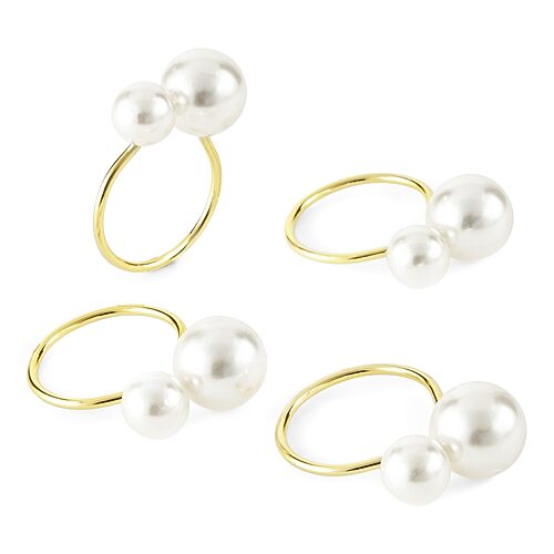 Click here for Homewear Pearl 4-pc. Napkin Ring  One Size  Multip... prices