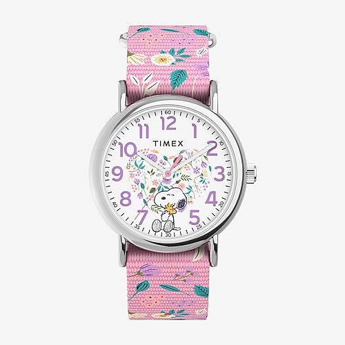 Click here for Womens Timex(R) Peanuts(tm) Floral Watch - TW2V778... prices