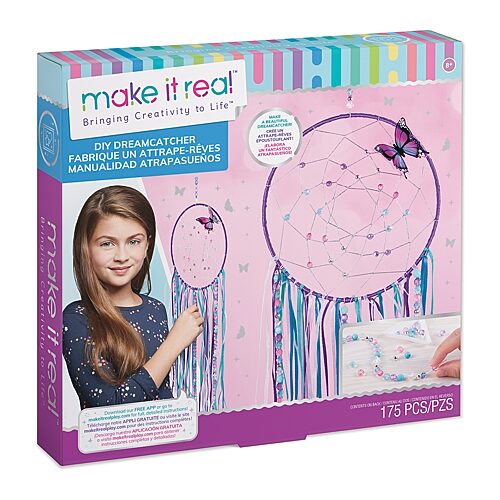 Click here for Make It Real DIY Dreamcatcher - Purple Pink Blue B... prices