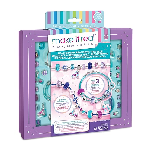 Click here for Make It Real Halo Charms Bracelets True Blue DIY J... prices