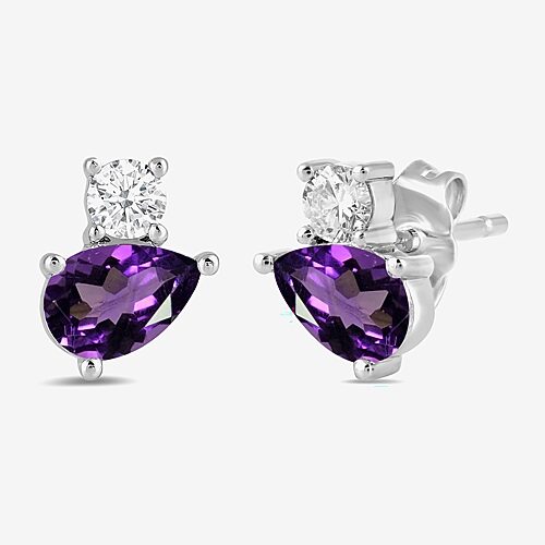 Click here for Toi Et Moi Genuine Gemstone & 1/5 CT. T.W. Lab Gro... prices