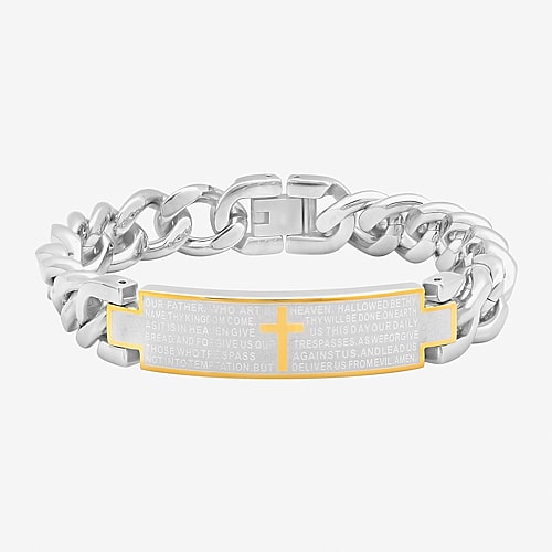 Click here for Mens Stainless Steel ID Bracelet  One Size  Two To... prices