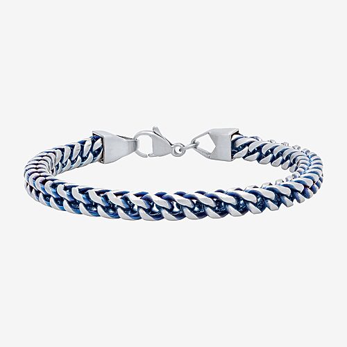 Click here for Mens 8.5 Inch Stainless Steel Blue IP Finish Chain... prices