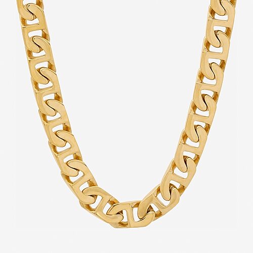 Click here for Yellow Stainless Steel Chain Necklace  One Size prices