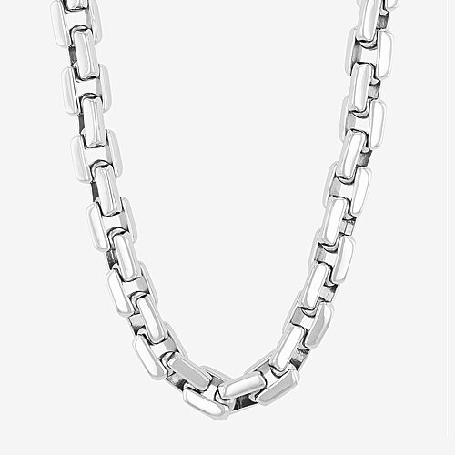 Click here for Mens Stainless Steel 24 Inch Link Necklace  One Si... prices