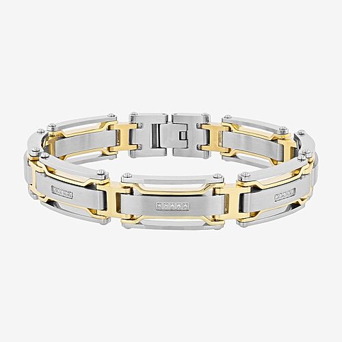 Click here for Mens Stainless Steel Solid 8 1/2 Inch Link Bracele... prices