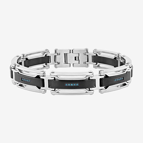 Click here for Mens Stainless Steel Solid 8 1/2 Inch Link Bracele... prices