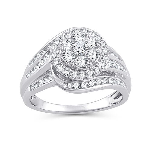 Click here for Womens 1 CT. T.W. Natural White Diamond 10K Gold R... prices