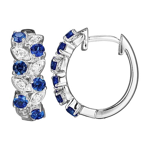 Click here for Lab Grown Blue Sapphire & 1/10 CT. T.W. Lab Grown... prices