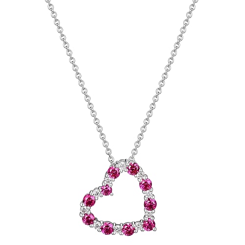Click here for Womens Lab Grown Red Ruby & 1/7 CT. T.W. Lab Grown... prices