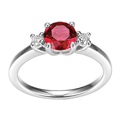 Click here for Womens Lab Grown Red Ruby & 1/7 CT. T.W. Lab Grown... prices
