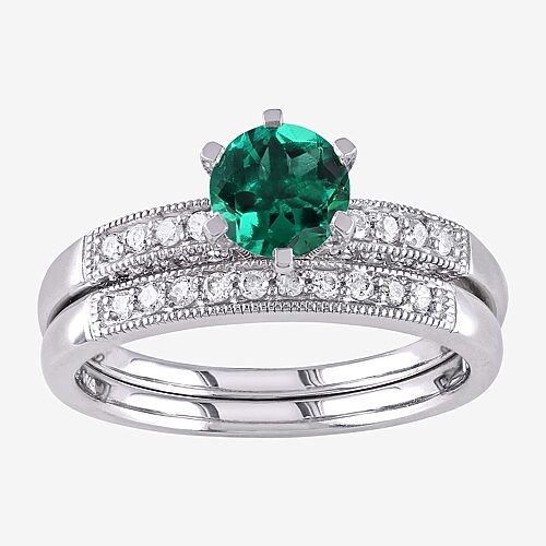 Click here for Modern Bride Gemstone Womens 1/3 CT. T.W. Lab Crea... prices