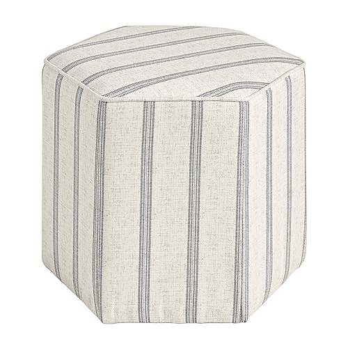 Click here for Martha Stewart Ellen Upholstered Striped Ottoman... prices