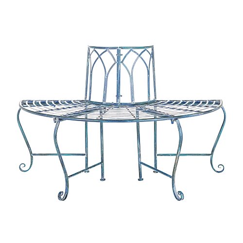 Click here for Abia Wrought Iron 50 Inch W Outdoor Tree Bench - A... prices