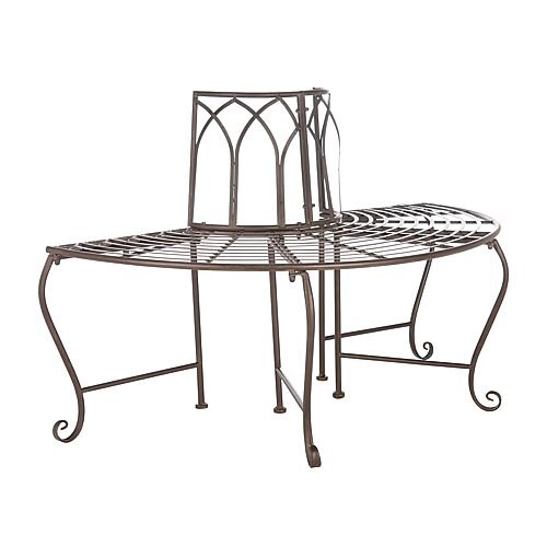 Click here for Abia Wrought Iron 50 Inch W Outdoor Tree Bench - R... prices