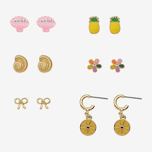Click here for Arizona Womens 6 Pair Earring Set  One Size  Multi... prices