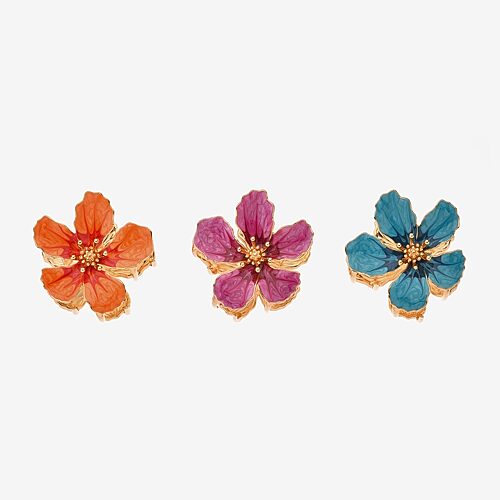 Click here for Bijoux Bar Hibiscus 3-pc. Hair Clip  One Size  Mul... prices
