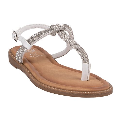 Click here for Gc Shoes Womens Embellished Buckle Flat Sandals -... prices
