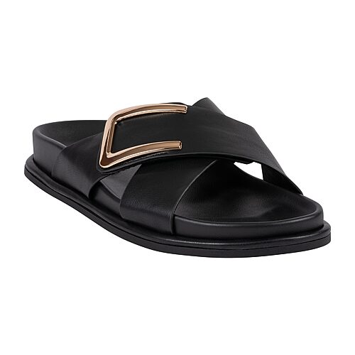 Click here for Gc Shoes Womens Buckle Detail Slip-On Sandals - Bl... prices