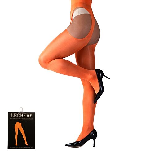 Click here for Lechery Womens Lustrous Silky Shiny Sheer Suspende... prices