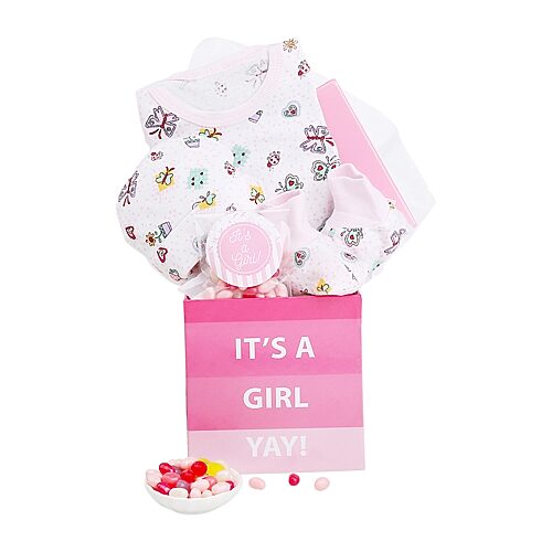 Click here for Alder Creek Its A Girl Baby Gift Box Food Set  One... prices
