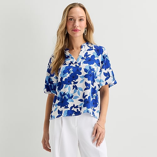 Click here for Liz Claiborne Womens Split Crew Neck Short Sleeve... prices