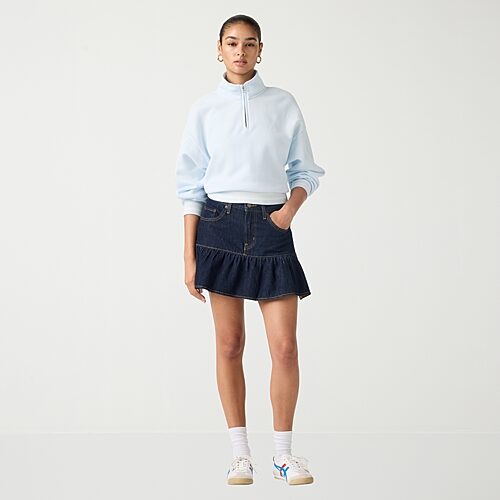 Click here for Levis Womens Mid-Rise Flounce Mini Skirt - Reign O... prices