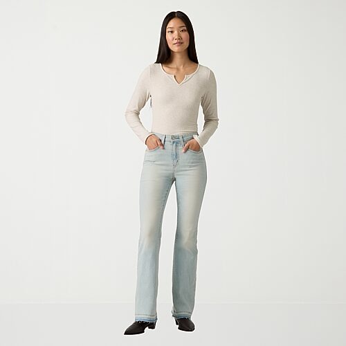 Click here for Levis Womens 726 High Rise Slim Fit Flare Jeans -... prices