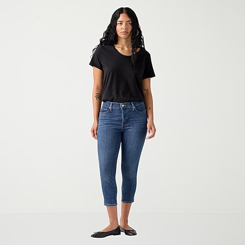 Click here for Levis 311 Shaping Skinny Mid Rise Capri Jeans - La... prices