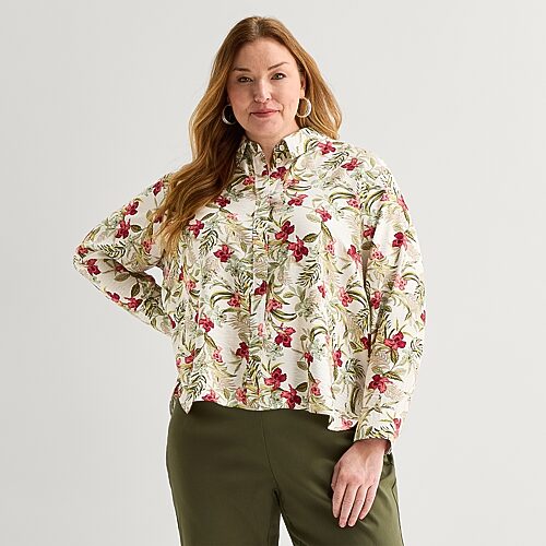 Click here for Liz Claiborne Womens Plus Long Sleeve Blouse  1x... prices